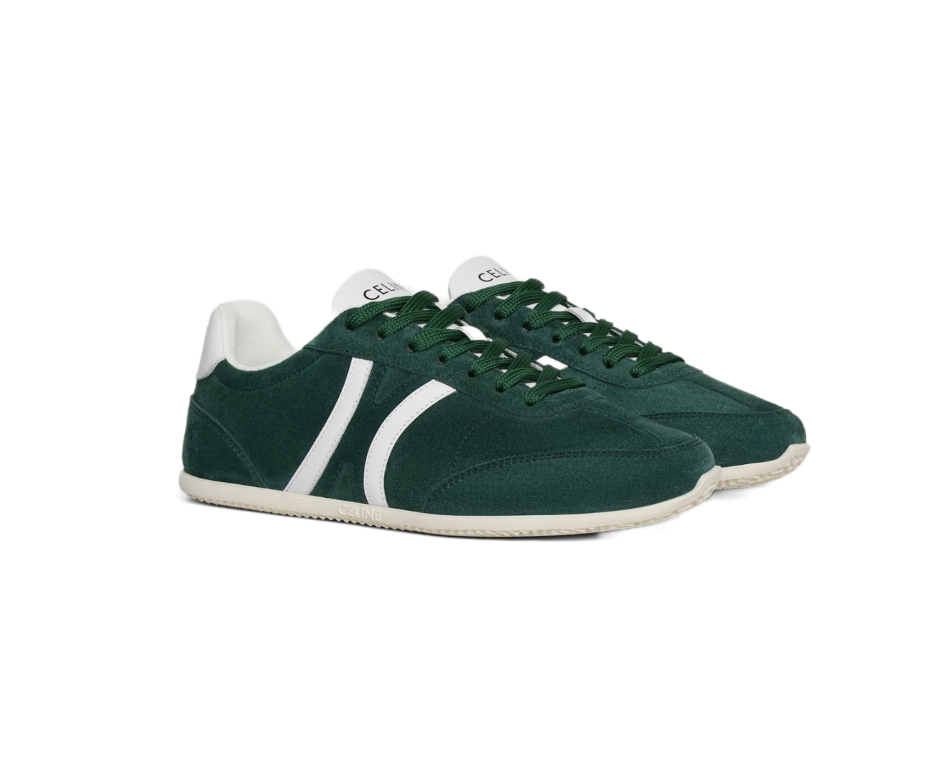 CELINE - Jogger Low Lace-up Sneaker With Triomphe In Suede Calfskin